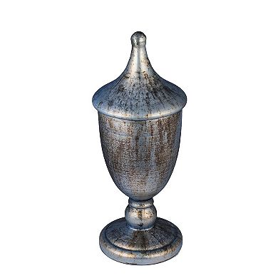 Large Metallic Lidded Trophy Table Decor