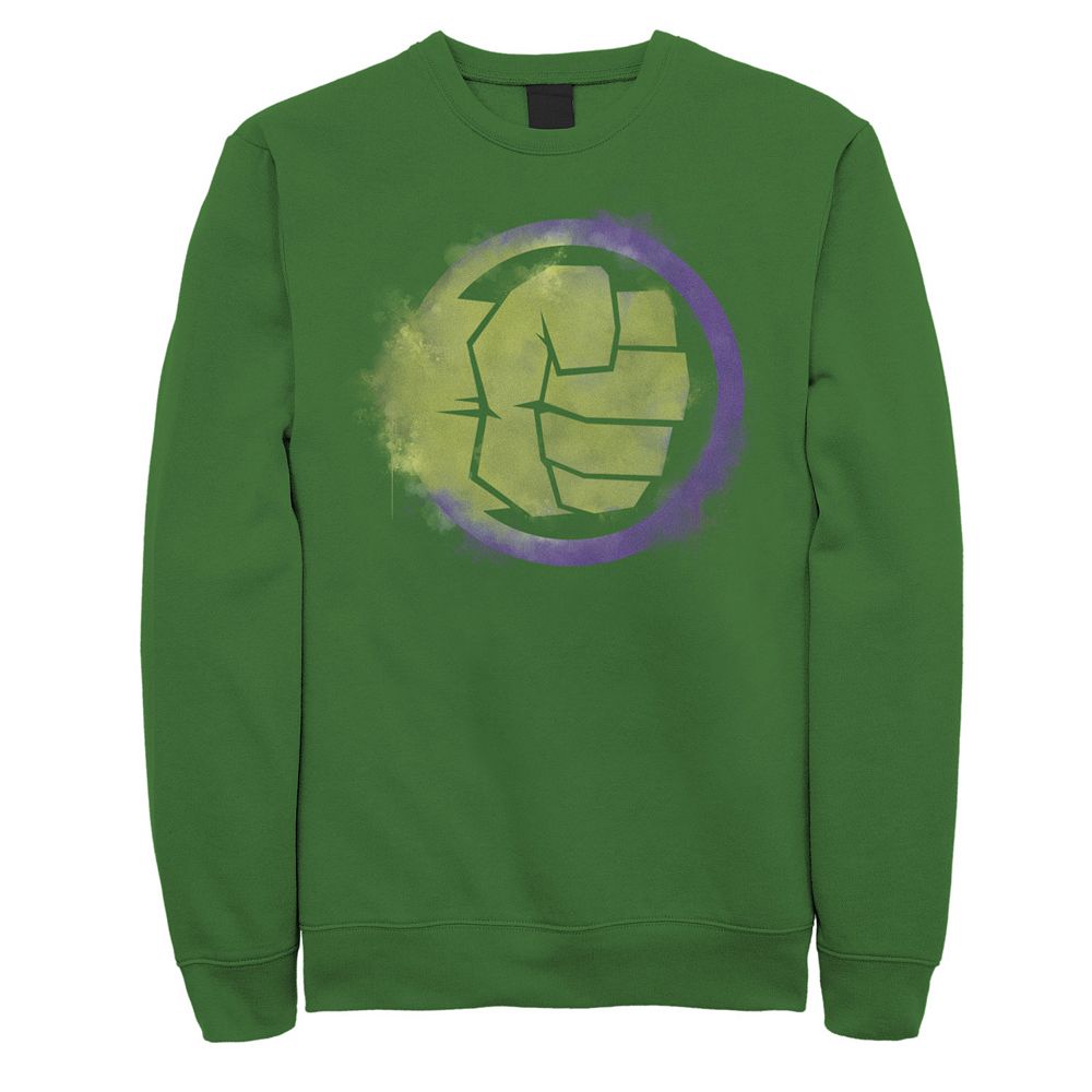 Men's Marvel Avengers Endgame Hulk Spray Paint Logo Graphic Fleece Pullover