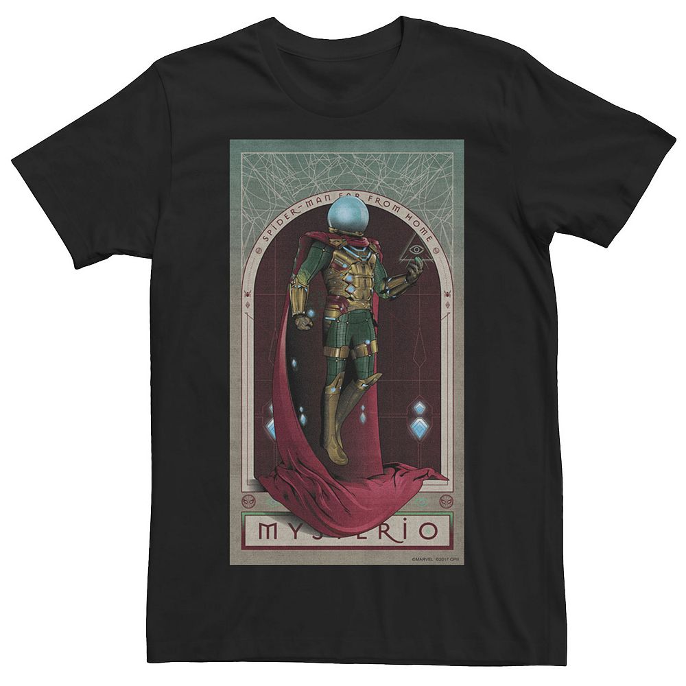 Men's Marvel Spider-Man Homecoming Mysterio Tarrot Card Graphic Tee