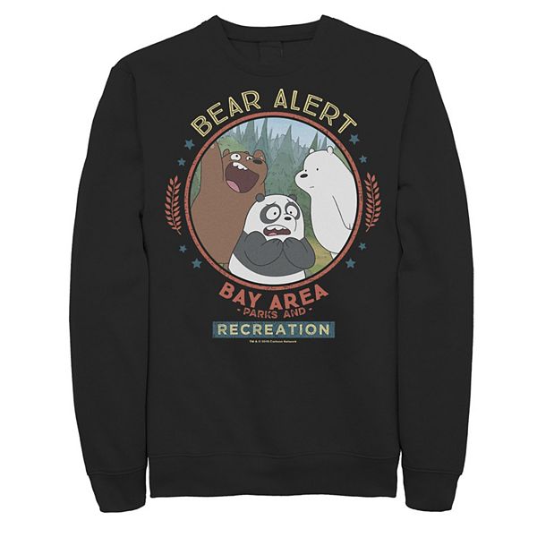 Men's Cartoon Network We Bare Bears Bay Area Bear Alert Circle Fleece