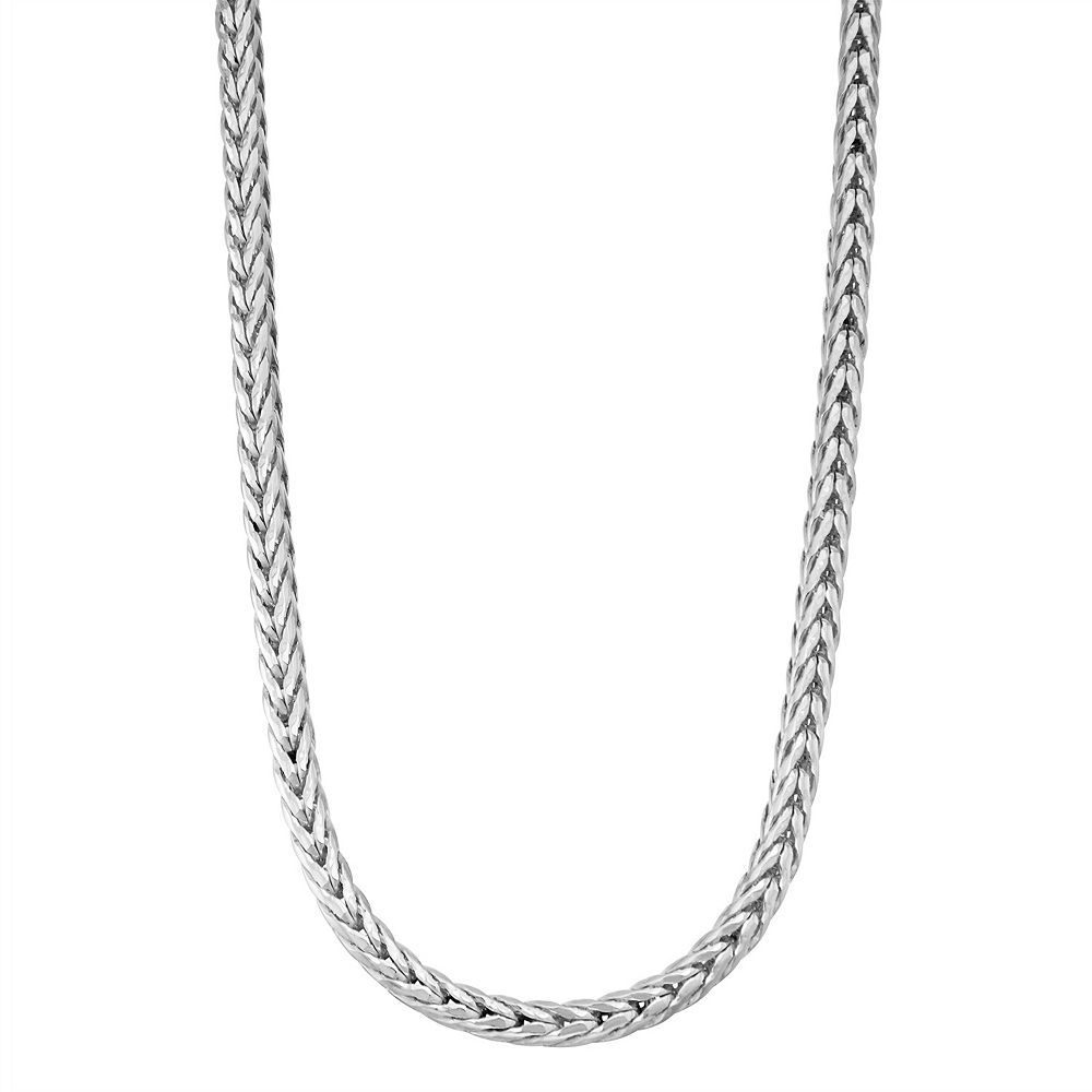 Jordan Blue Men's Sterling Silver Wheat Chain Necklace