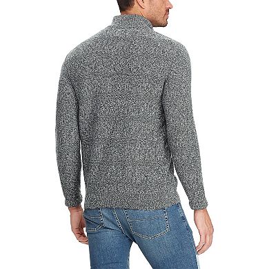 Men's Chaps Classic-Fit Button Mockneck Pullover Sweater