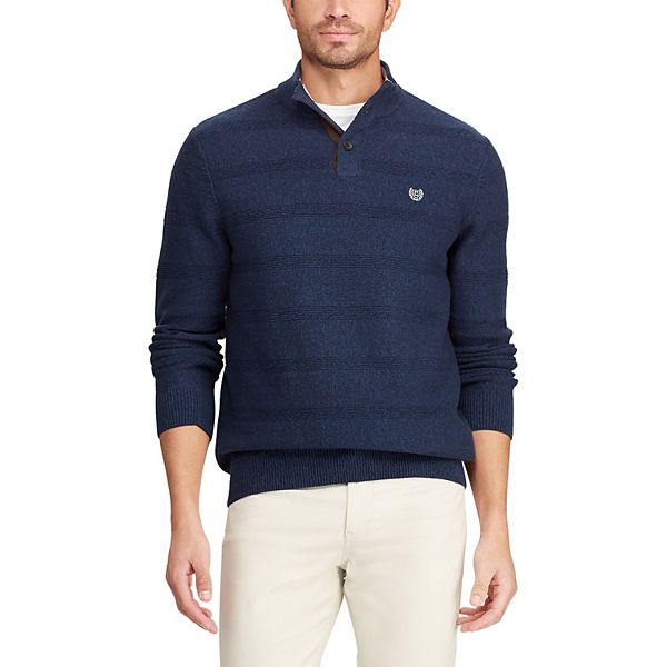 Men's Chaps Classic-Fit Button Mockneck Pullover Sweater