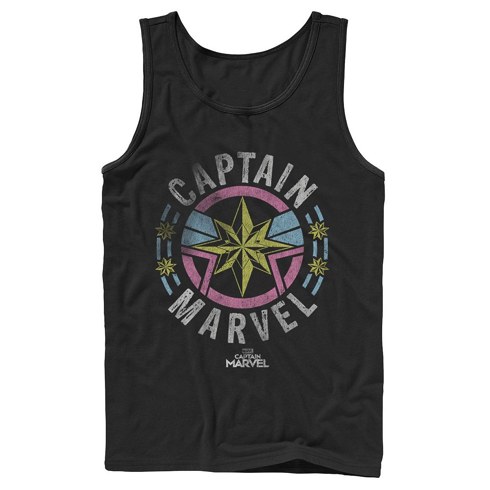 Men's Captain Marvel Retro Badge Tank Top