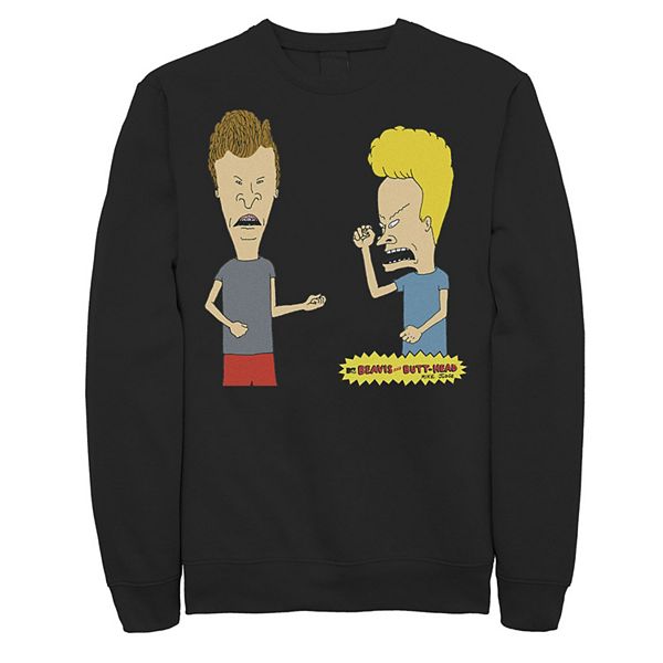 Men's Beavis And Butthead Air Guitar Portrait Fleece