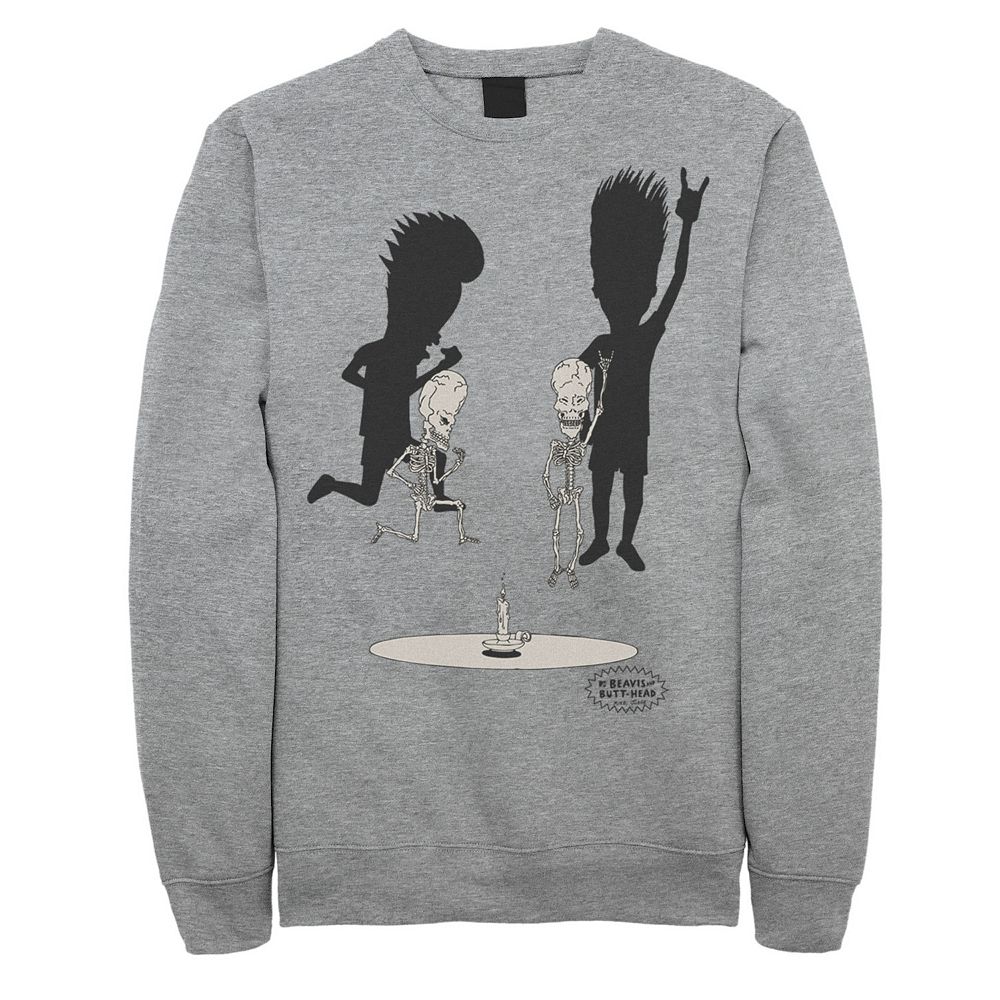Men's Beavis and Butthead Skeletons Rocking Out Portrait Fleece