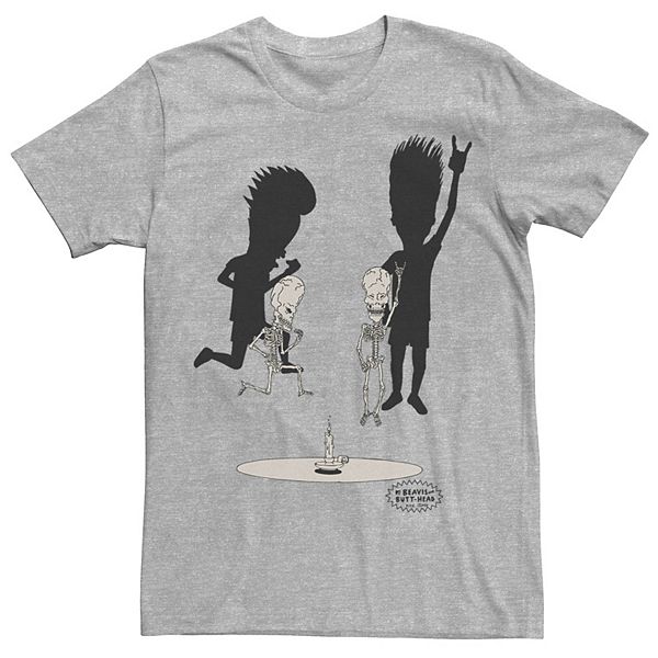 Men's Beavis and Butthead Skeletons Rocking Out Portrait Tee