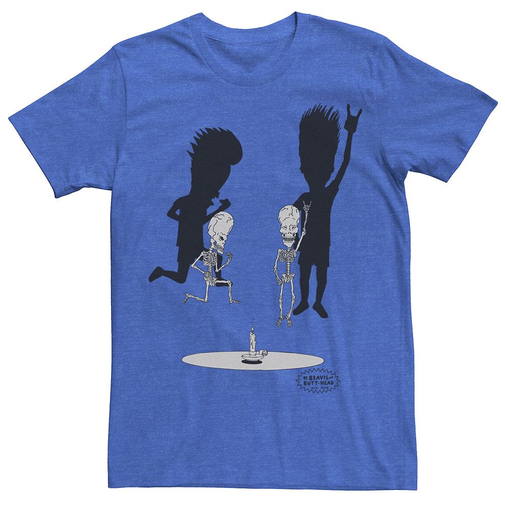 Men's Beavis and Butthead Skeletons Rocking Out Portrait Tee