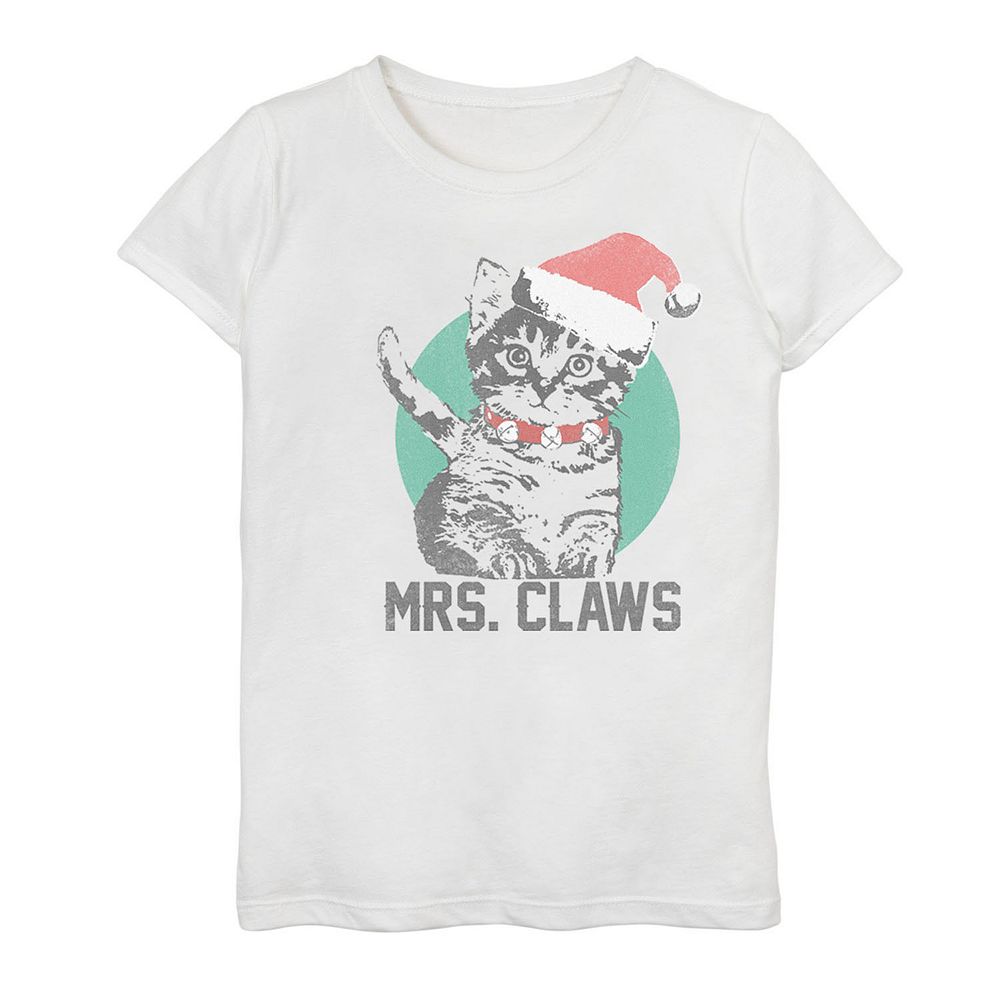 Girls 7-16 "Mrs. Claws" Holiday Graphic Tee
