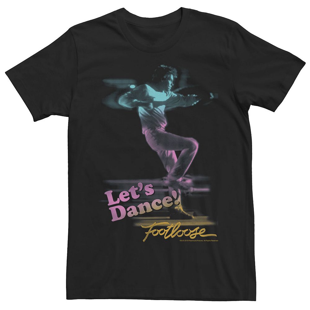 Men's Footloose Let's Dance Neon Title Logo Tee