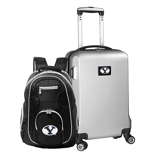 BYU Cougars Deluxe Hardside Spinner Carry-On Luggage & Backpack Set