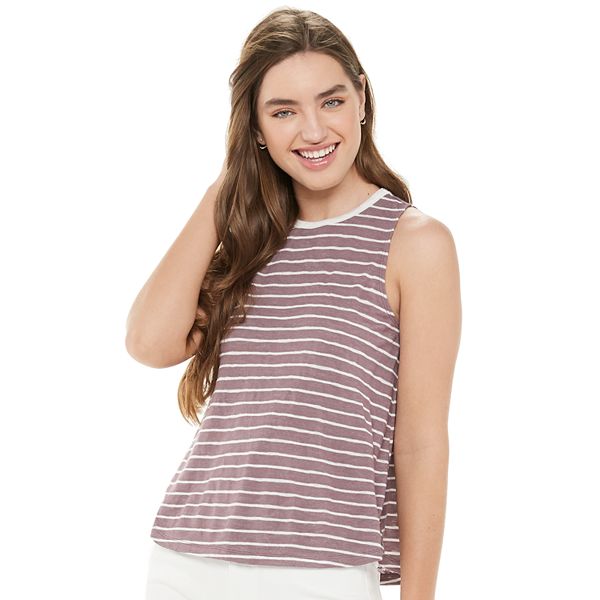 Juniors' SO® Ringer Muscle Tank Top