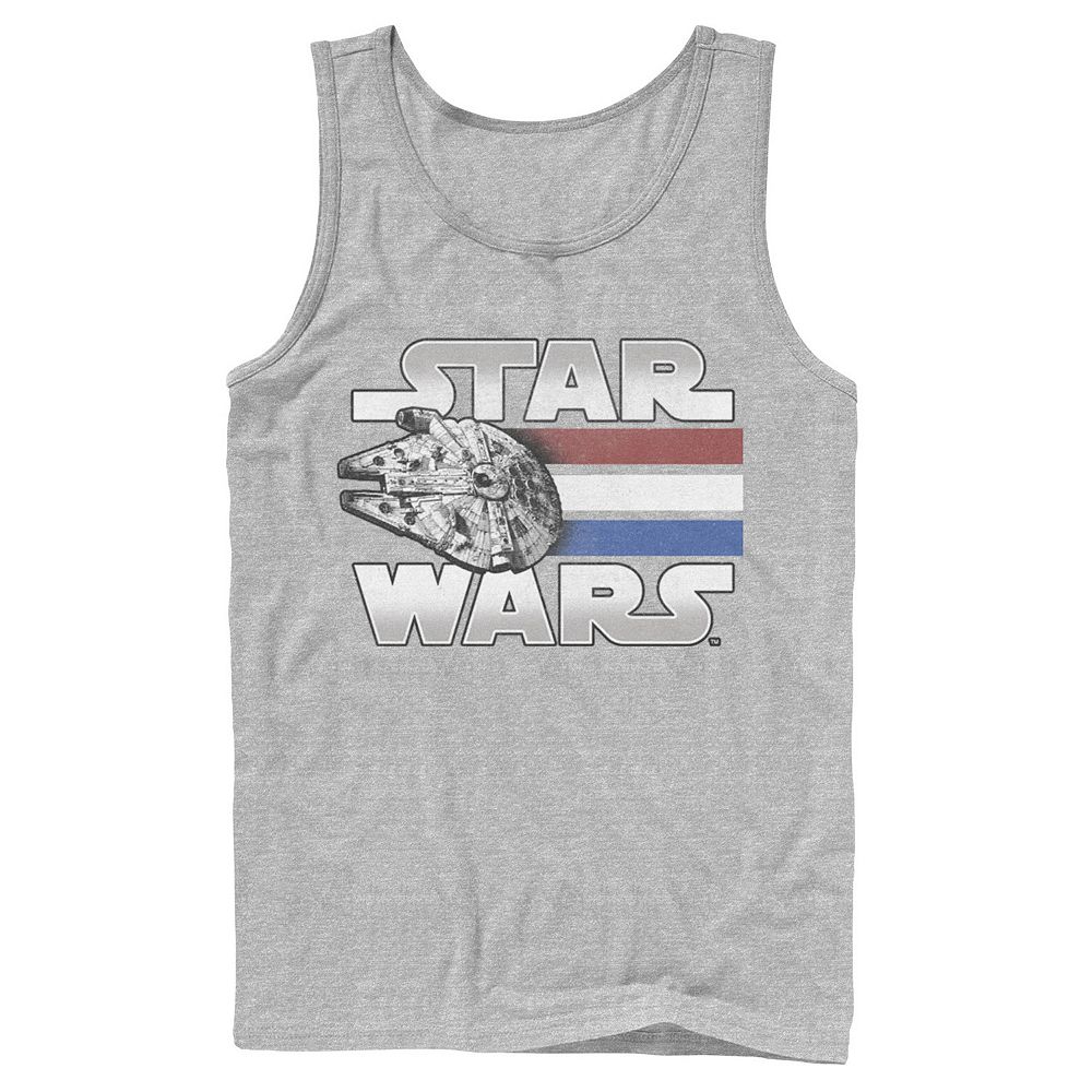 Men's Star Wars Red, White & Blue Stripes Falcon Tank Top