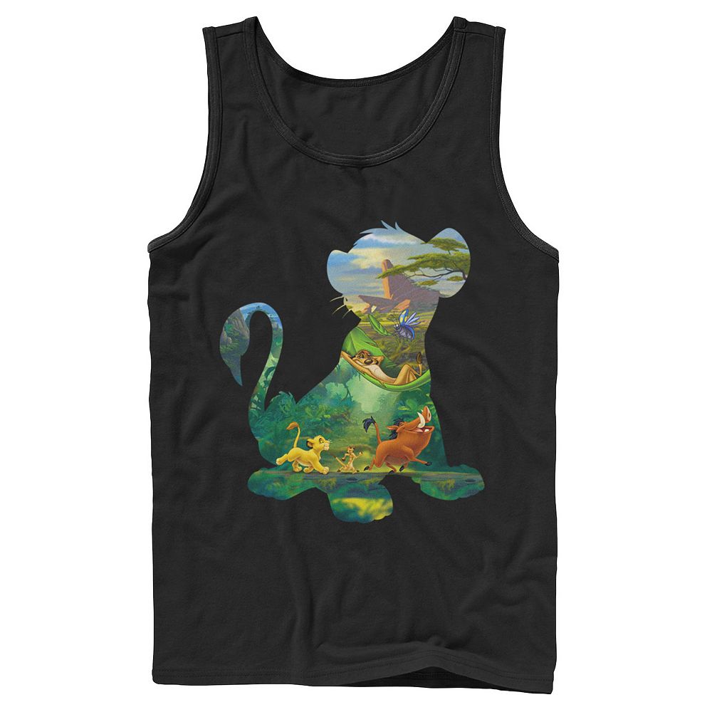 Disney's The Lion King Simba Men's Silhouette Timon Pumbaa Zazu Tank Top