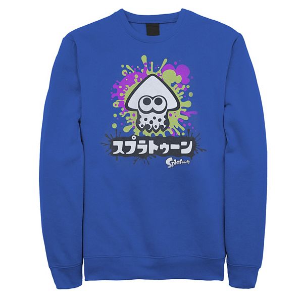 Men's Nintendo Splatoon Inkling Text Splatter Graphic Fleece Pullover