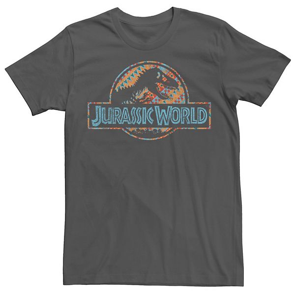 Men's Jurassic World Geometric Shape Pattern Logo Graphic Tee