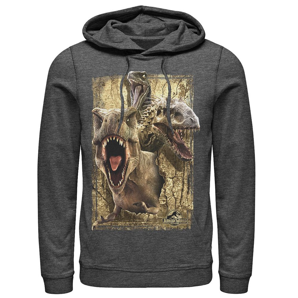Men's Jurassic World T-Rex Indominus Rex & Raptor Hoodie