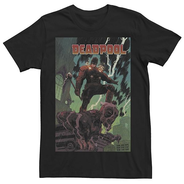 Men's Marvel Comixology Deadpool And Good Night Comic Cover Tee