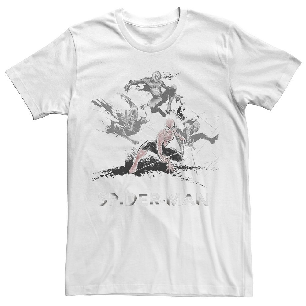 Men's Marvel Spider-Man Splat Art Poster Graphic Tee