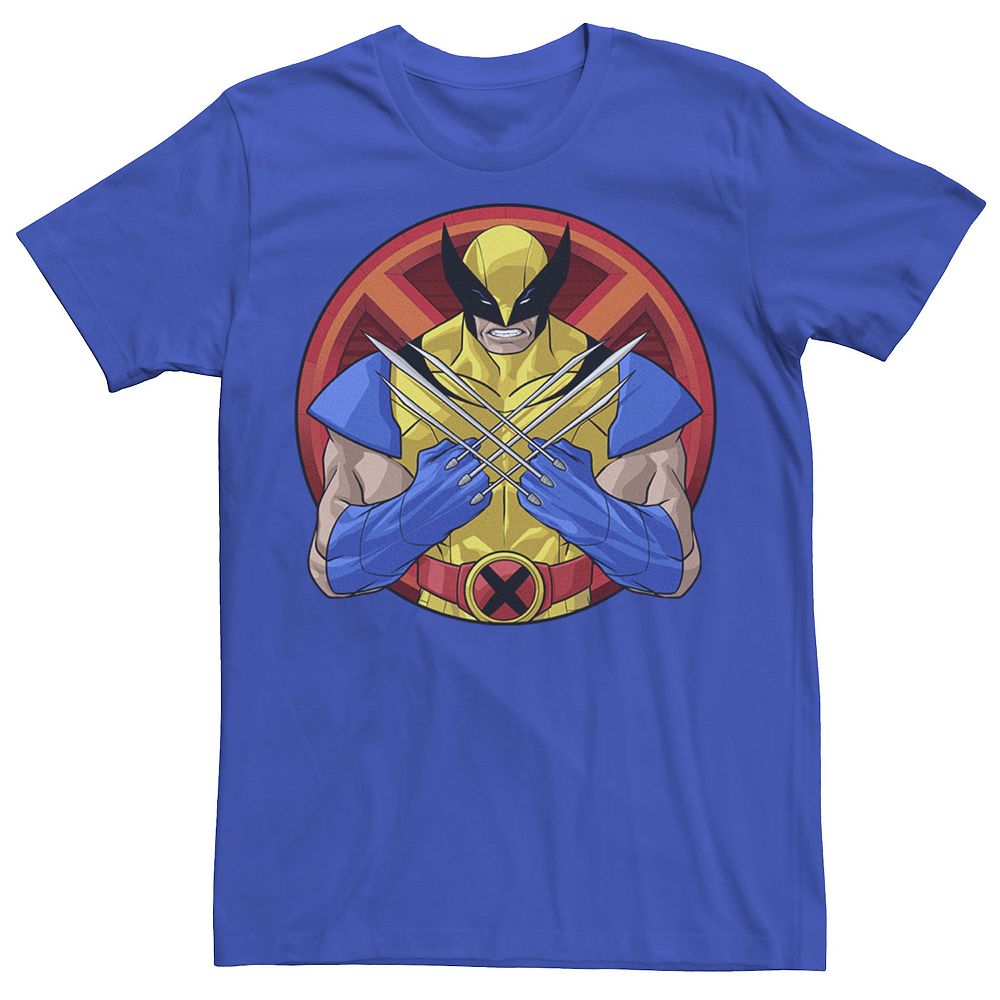 Men's Marvel X-Men Wolverine Classic Claw Cross Portrait Graphic Tee