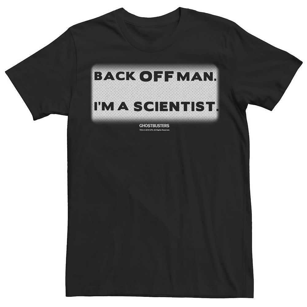 Men's Ghostbusters Back Off Man Text Block Graphic Tee