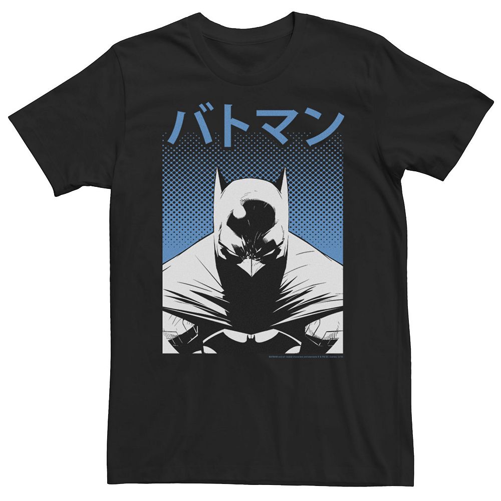 Men's Batman Halftone Kanji Batman Graphic Tee