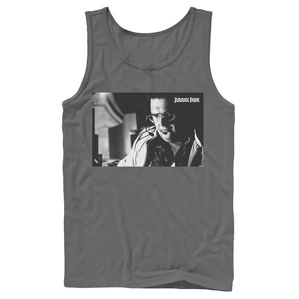 Men's Jurassic Park Dennis Nedry Computer Work Graphic Tank Top