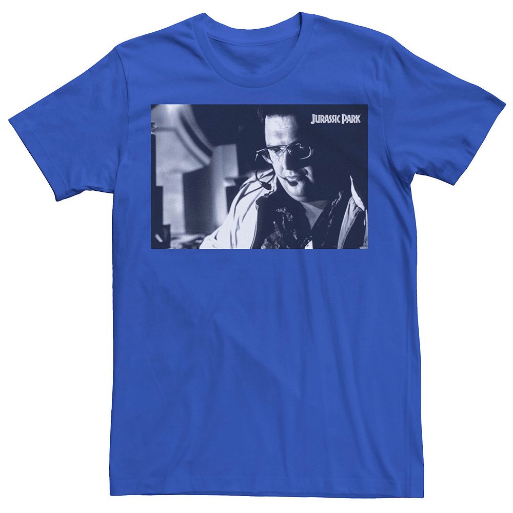 Men's Jurassic Park Dennis Nedry Computer Work Graphic Tee