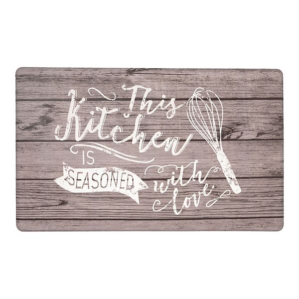 World Rug Gallery Waterproof Seasoned Kitchen Mat