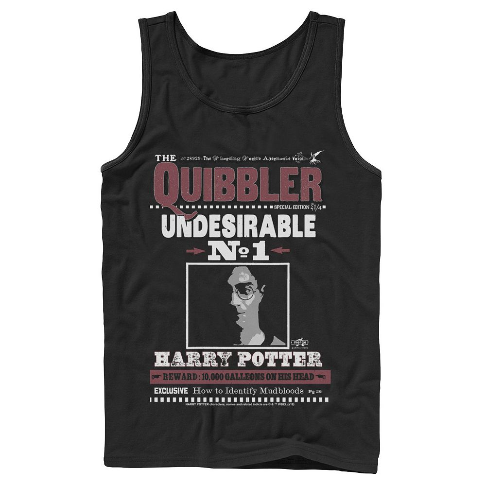 Men's Harry Potter The Quibbler Undesirable Number 1 Graphic Tank Top