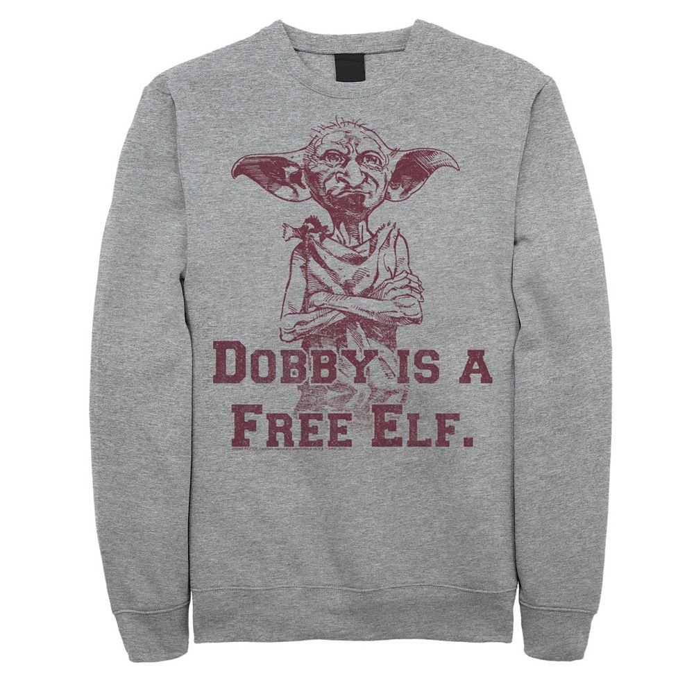 Men's Harry Potter Dobby Is A Free Elf Sketch Fleece Graphic Pullover