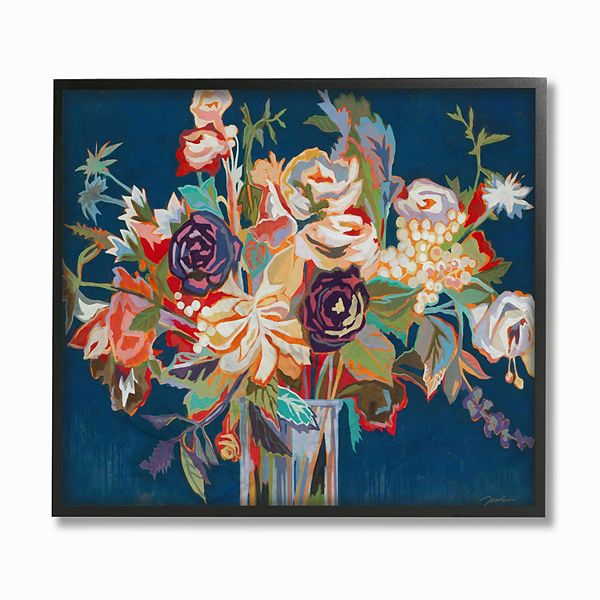 Stupell Home Decor Abstract Bright Flower Framed Wall Art