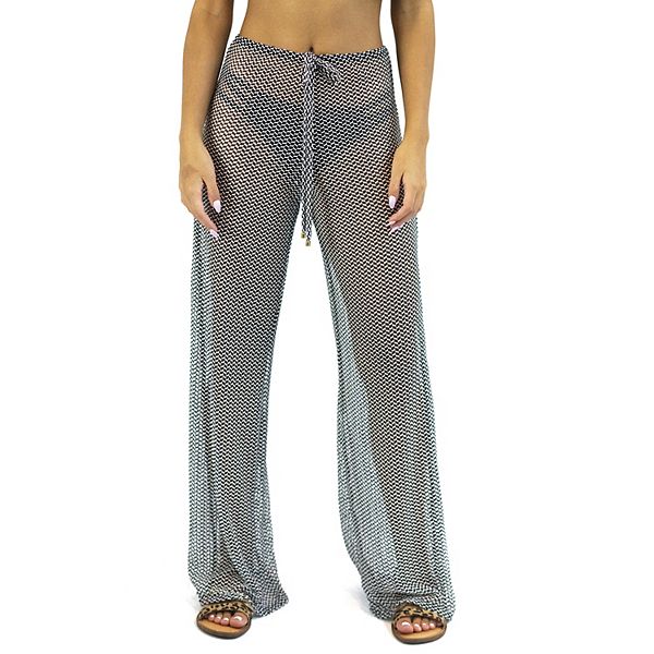 Women's Jordan Taylor Print Sheer Swim Cover-Up Pants