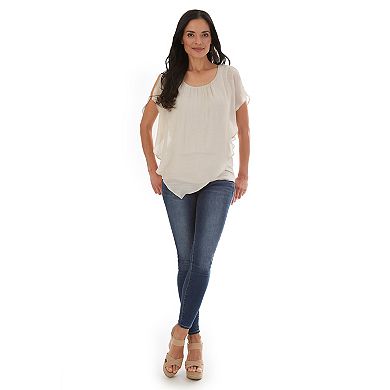 Women's Apt. 9® Gauzy-Texture Lattice-Back Top