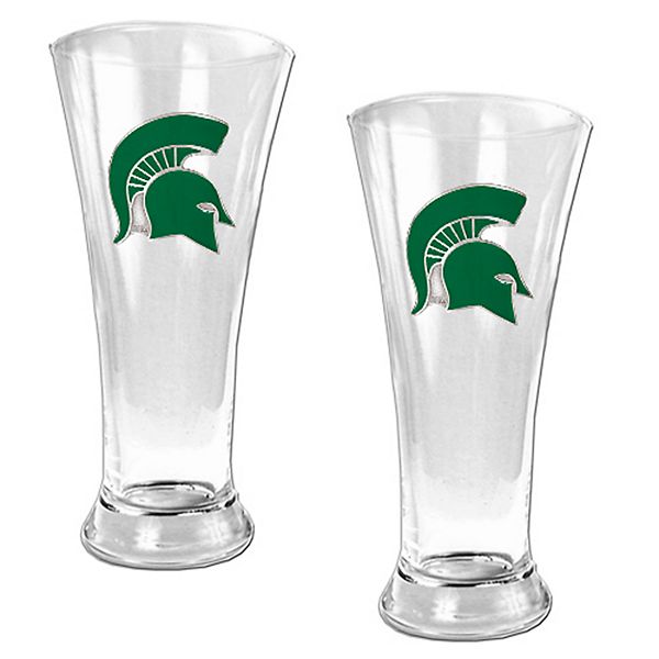 Michigan State University Spartans 2 Pc Pint Ale Glass Set