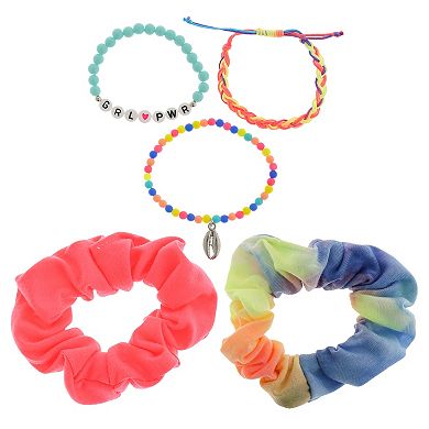 Girls 6-12 Elli by Capelli Scrunchie & Bracelet Set