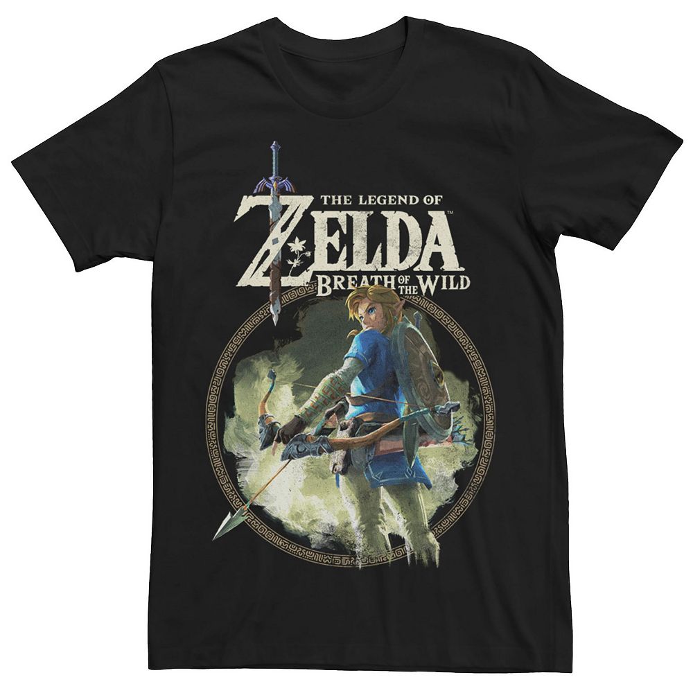 Men's The Legend Of Zelda Breath Of The Wild Link Circle Portrait ...