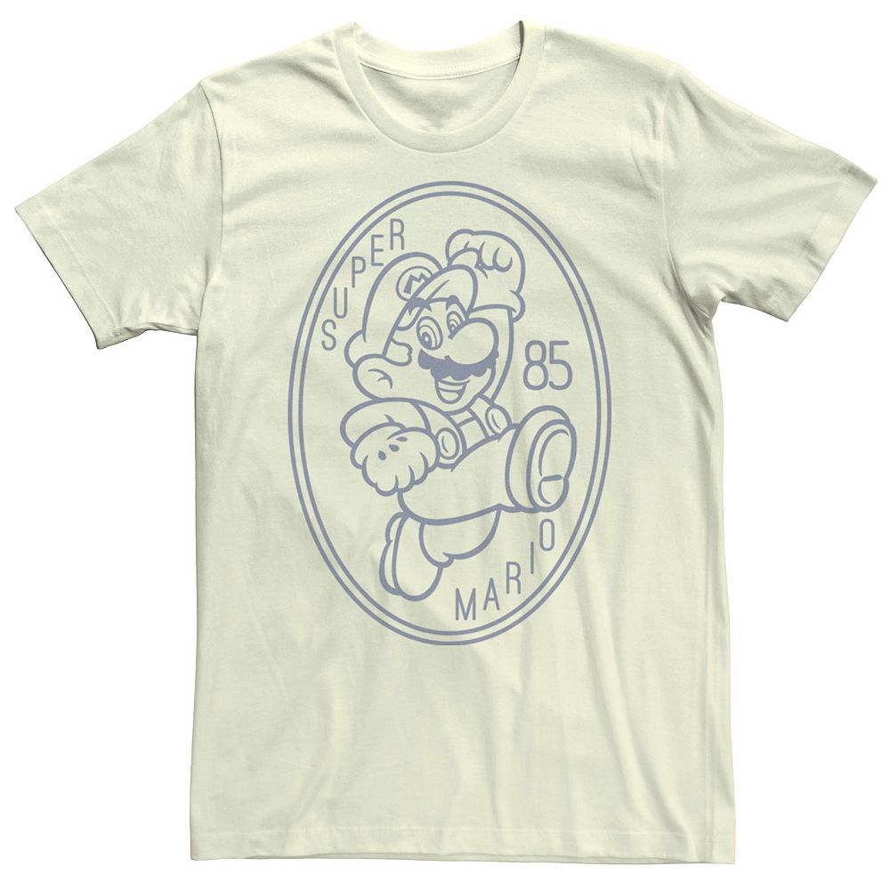 Men's Nintendo Super Mario Vintage 85 Oval Badge Graphic Tee