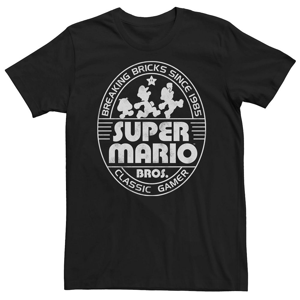 Men's Nintendo Super Mario Breaking Bricks Since 1985 Graphic Tee