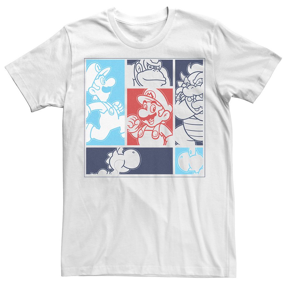 Men's Nintendo Super Mario Group Shot Graphic Tee