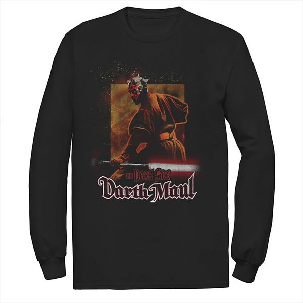 Men's Star Wars Darth Maul The Dark Side Text Poster Tee