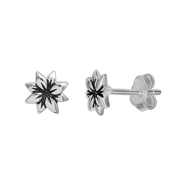 PRIMROSE Sterling Silver Flower Stud Earrings