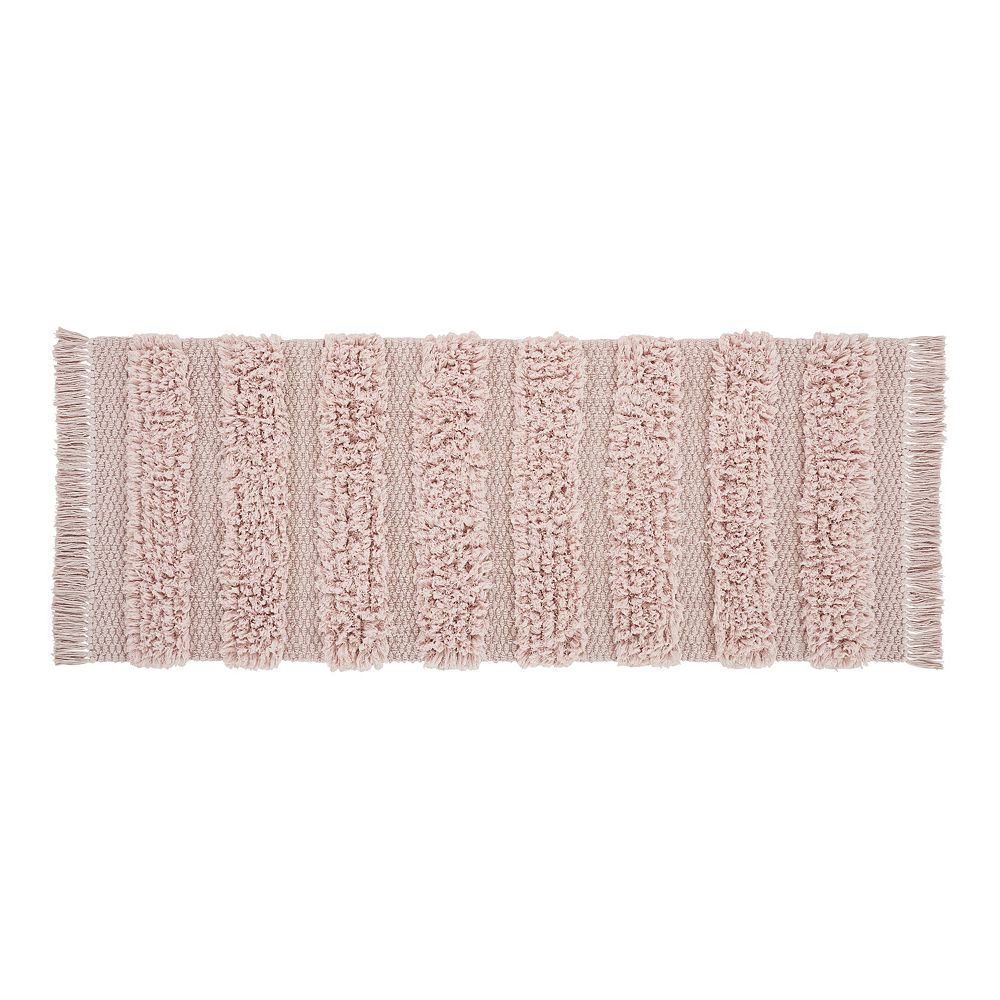 VCNY Home Savannah Fringe Stripe Bath Rug Runner