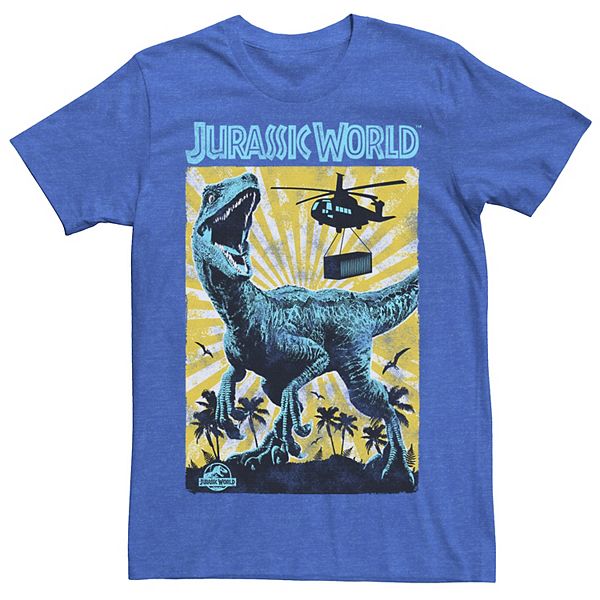 Men's Jurassic World T-Rex Color Pop Retro Poster Tee