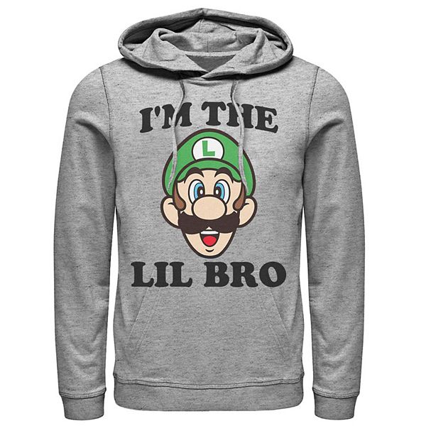 Mens Nintendo Super Mario Luigi Lil Bro Hoodie