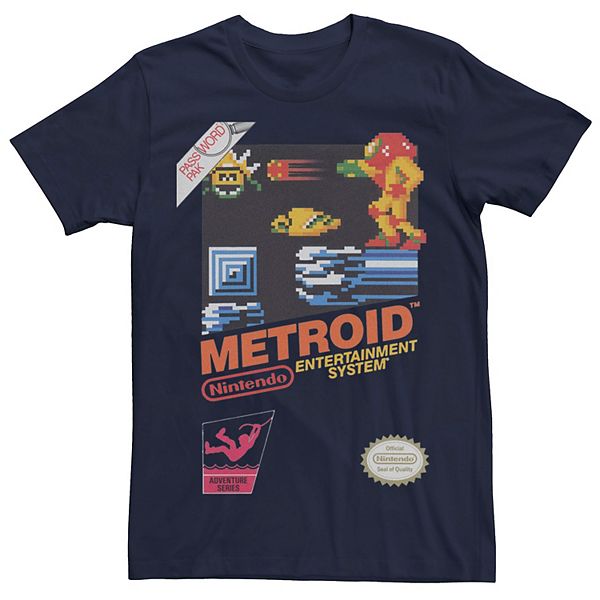 Men's Nintendo NES Metroid Retro Vintage Cover Tee
