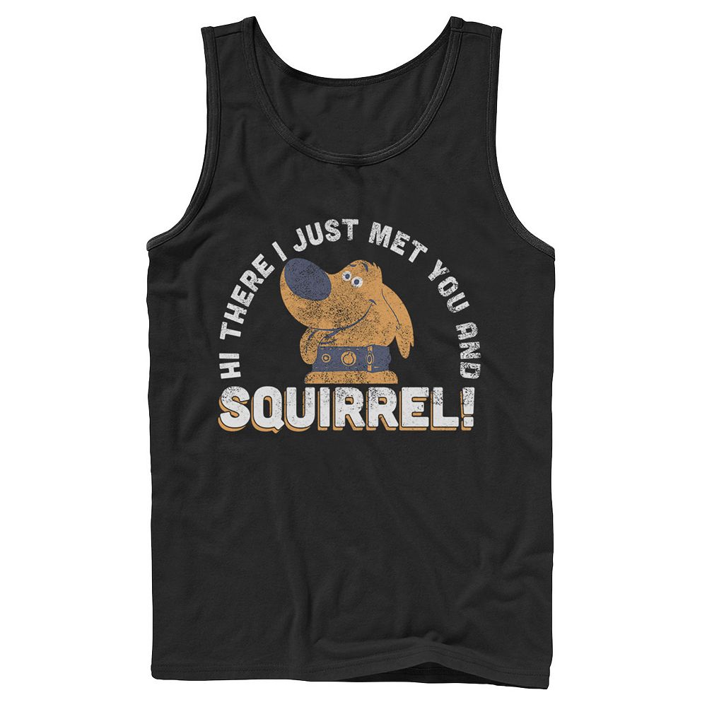 Disney / Pixar's Up Dug Men's Just Met and SQUIRREL! Tank Top