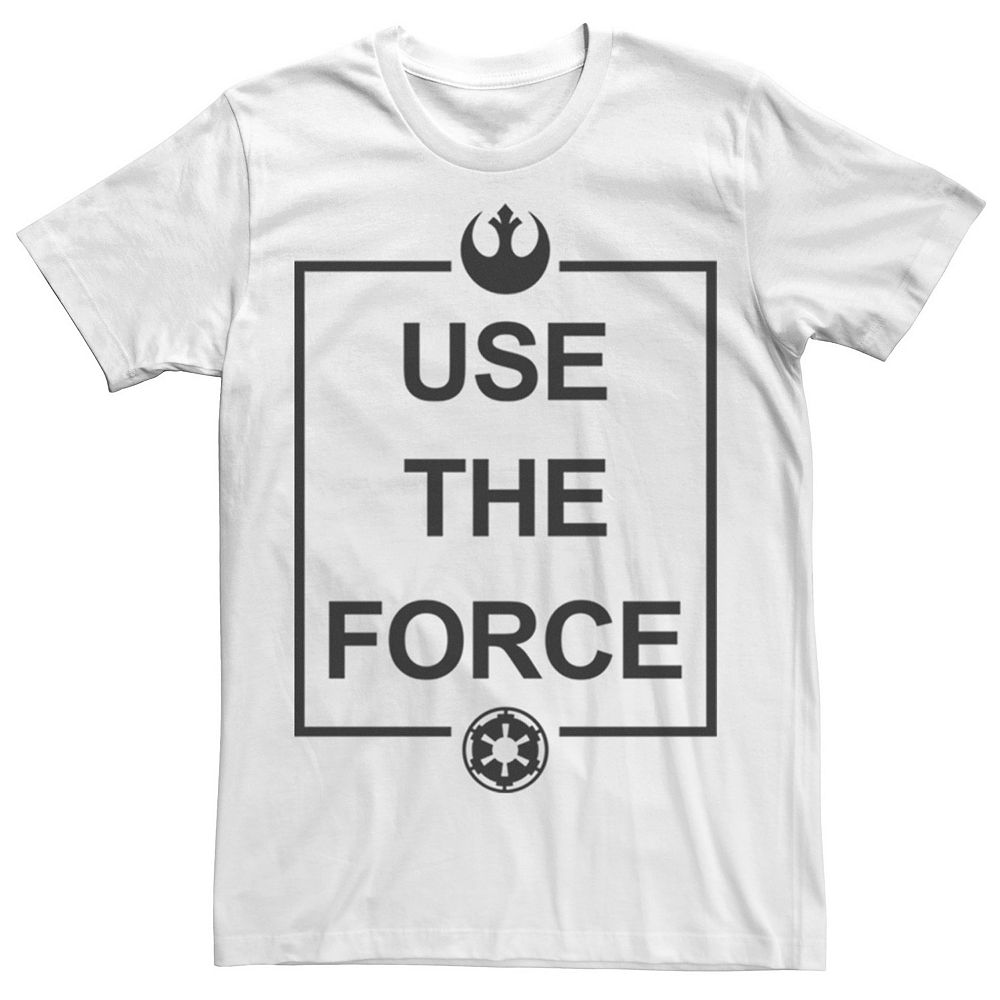 Men's Star Wars Use The Force Simple Text Logo Tee