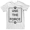 Men's Star Wars Use The Force Simple Text Logo Tee