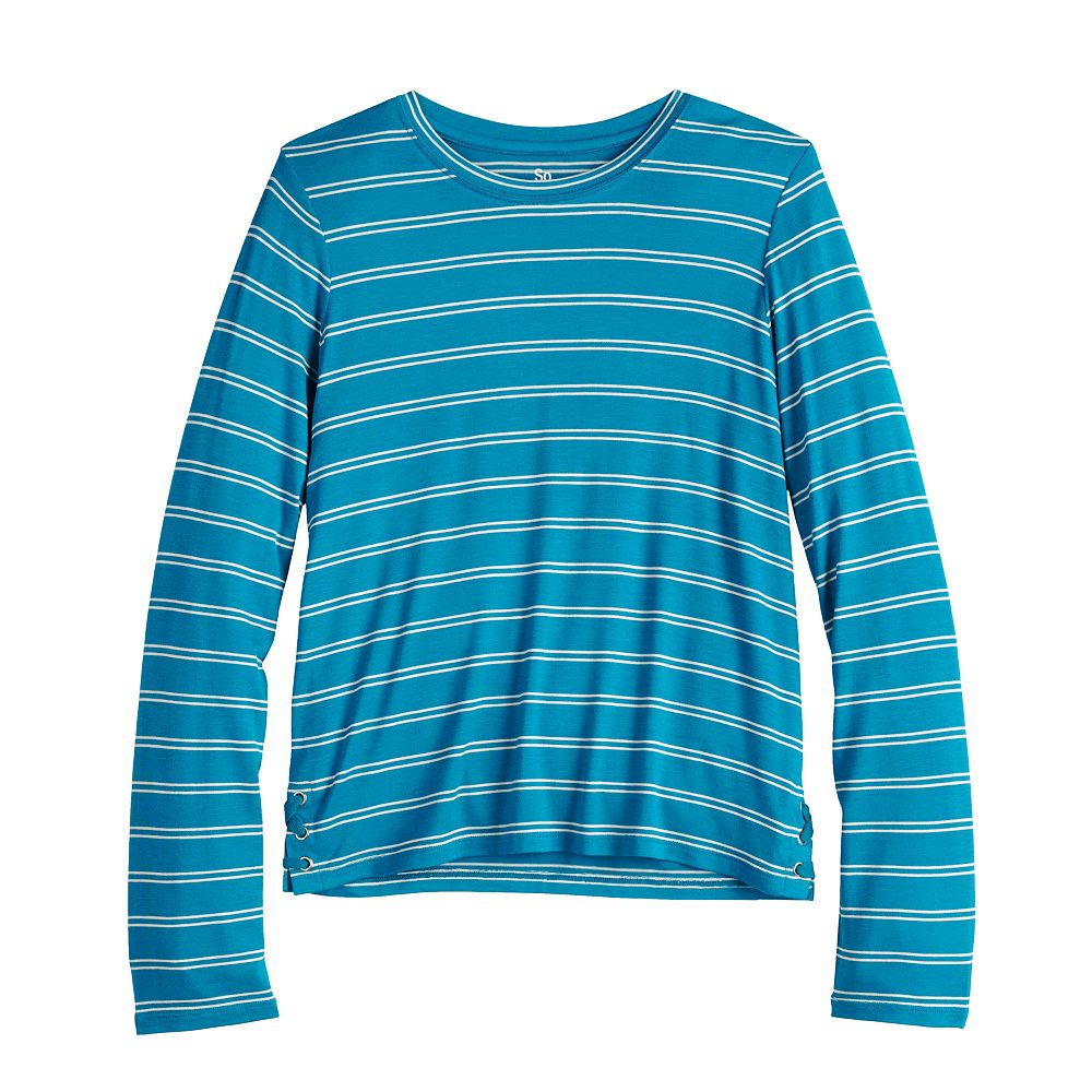 Girls 4-20 SO® Side Lace-Up Tee in Regular & Plus Size